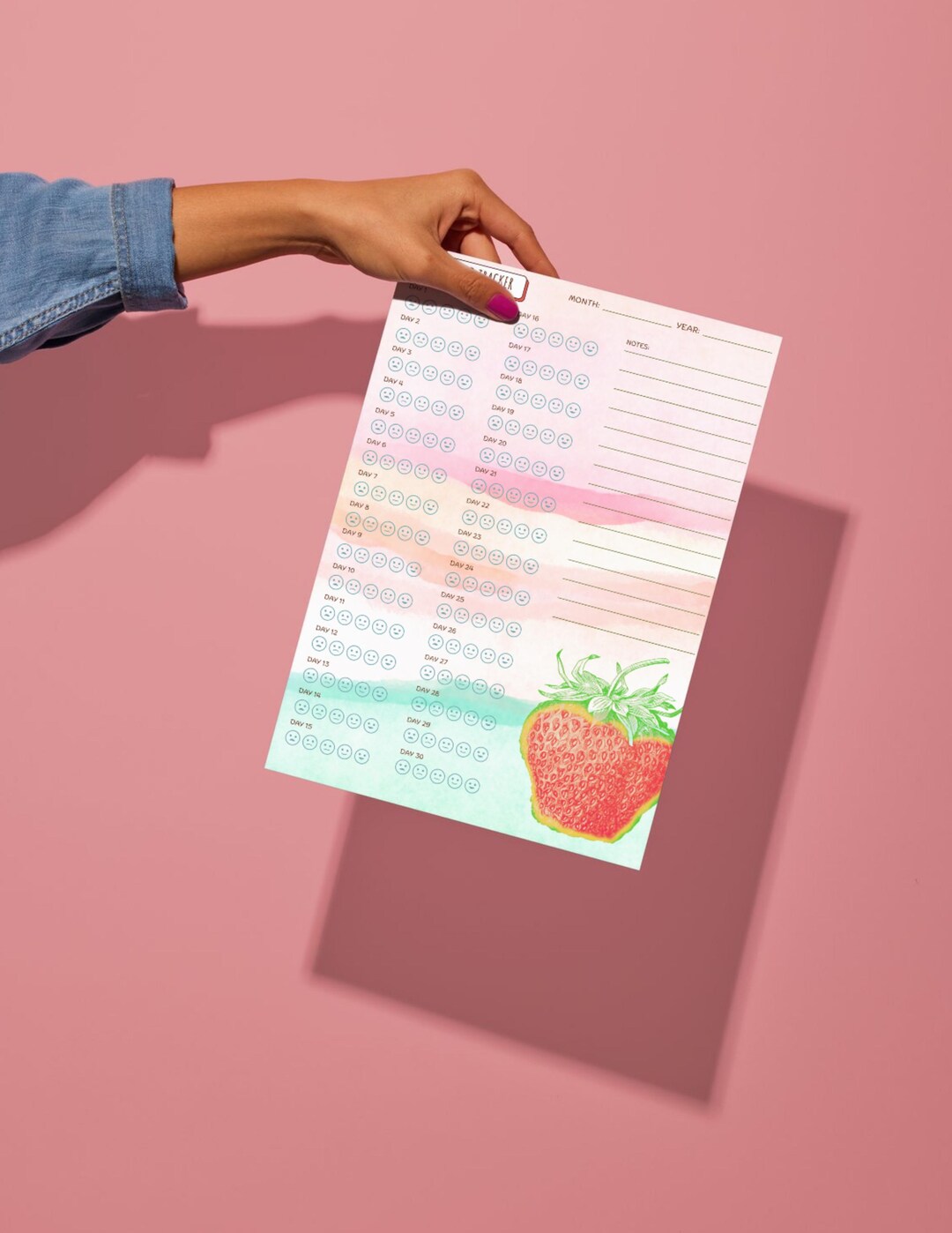 30 Day Mood Tracker | Printable Mental Health Journal (digital Download ...