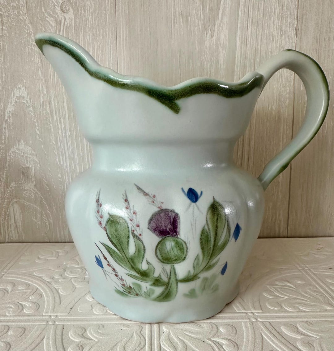 Vintage Buchan Stoneware Thistleware Jug/pitcher From Scotland - Etsy