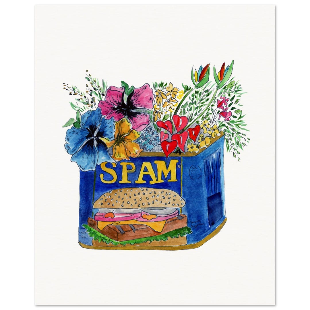 SPAM Memories Poster - Kitchen Staple Art - Vintage Food Poster for ...
