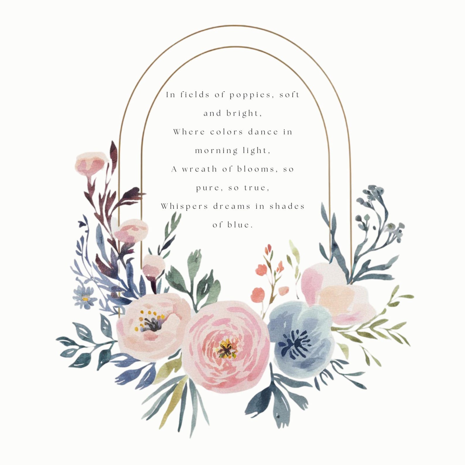 Spring Floral Wedding Crest Clipart, Easter Spring Blossom, Watercolor ...