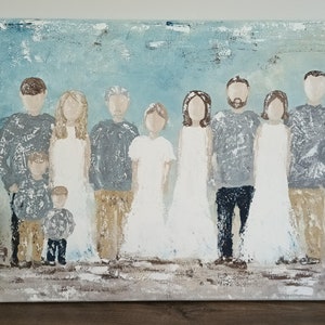 16 X 20 Made to Order Custom Abstract Family Portrait Painting - Etsy