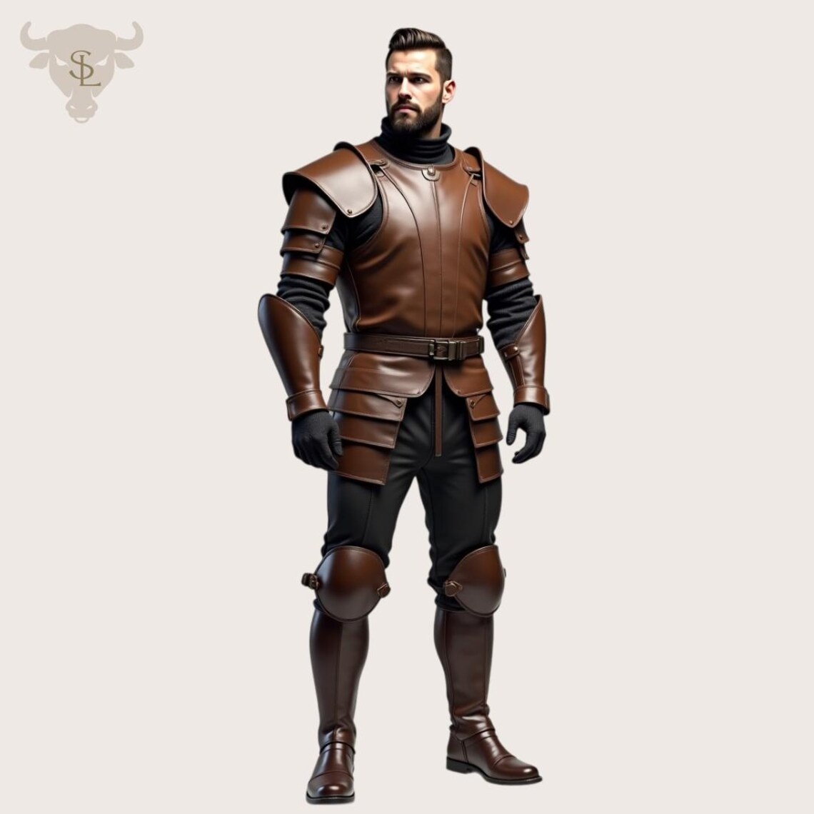 Medieval Leather Armor Coat for Men – Handmade Brown Steampunk Warrior ...