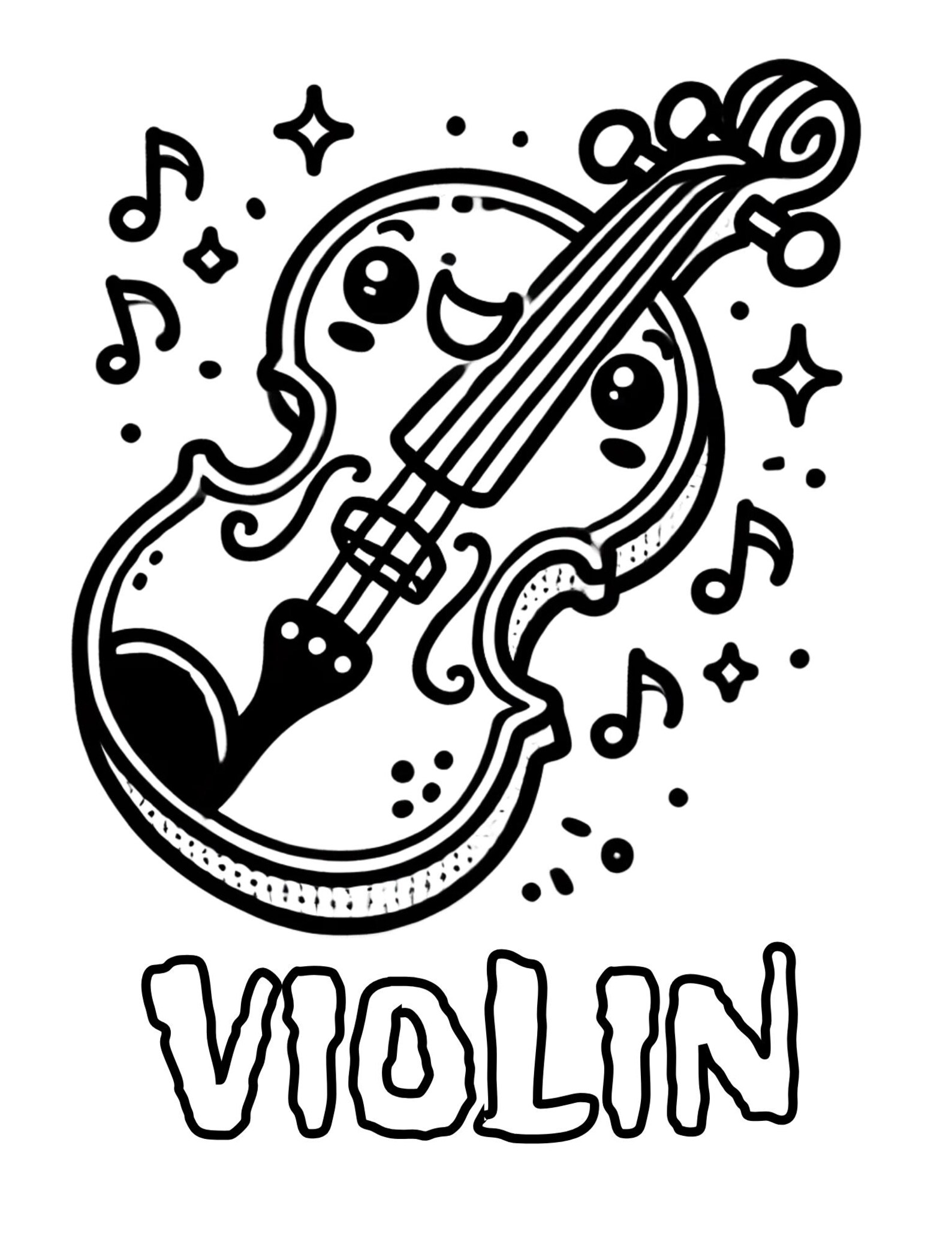Musical Instruments Coloring Book | Fun Printable Coloring Pages for ...