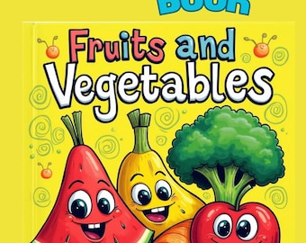 Fruits and Vegetables Coloring Book for Kids – Healthy Food Coloring ...