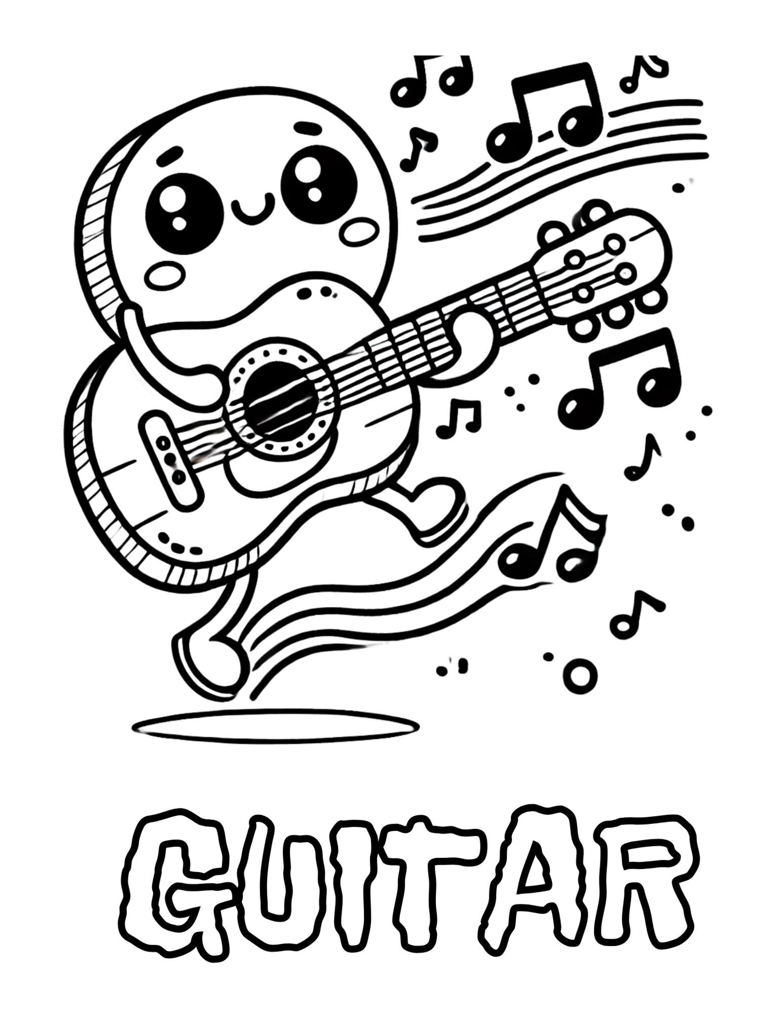 Musical Instruments Coloring Book | Fun Printable Coloring Pages for ...