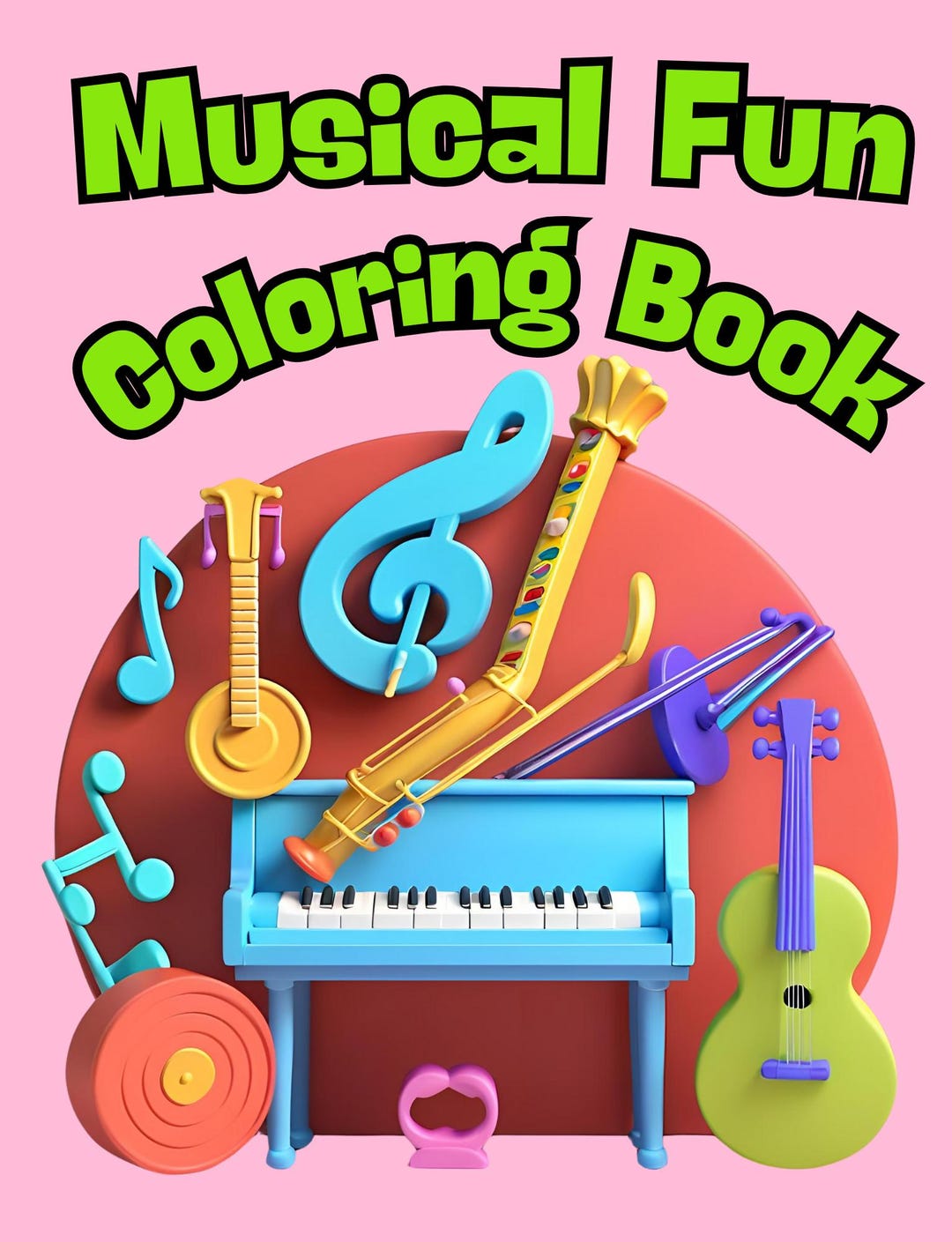 Musical Instruments Coloring Book | Fun Printable Coloring Pages for ...