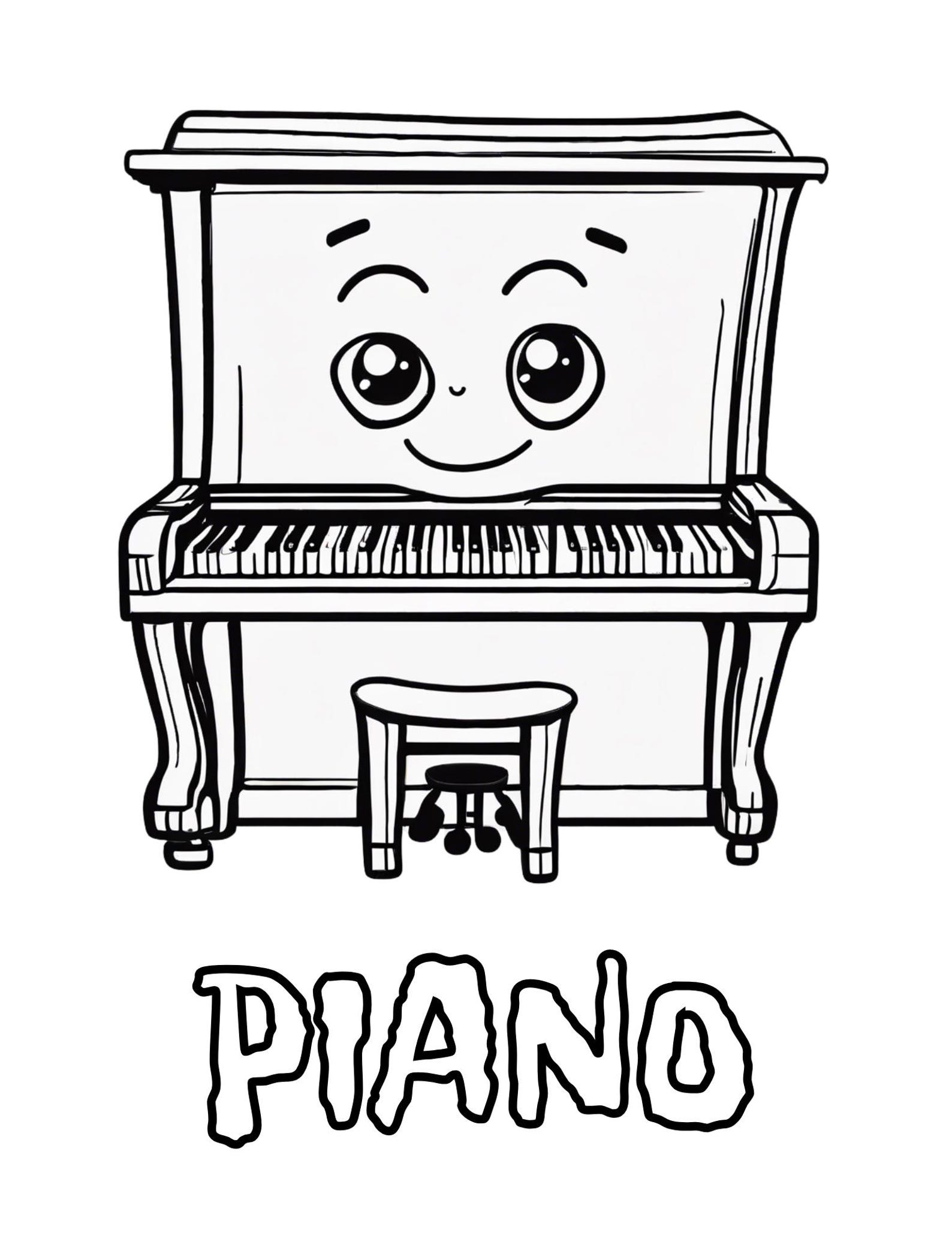 Musical Instruments Coloring Book | Fun Printable Coloring Pages for ...