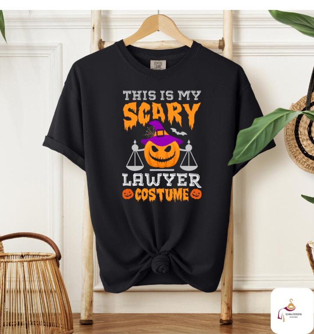 Scary Lawyer Halloween Shirt – Funny Pumpkin Costume Tee, Spooky Lawyer ...