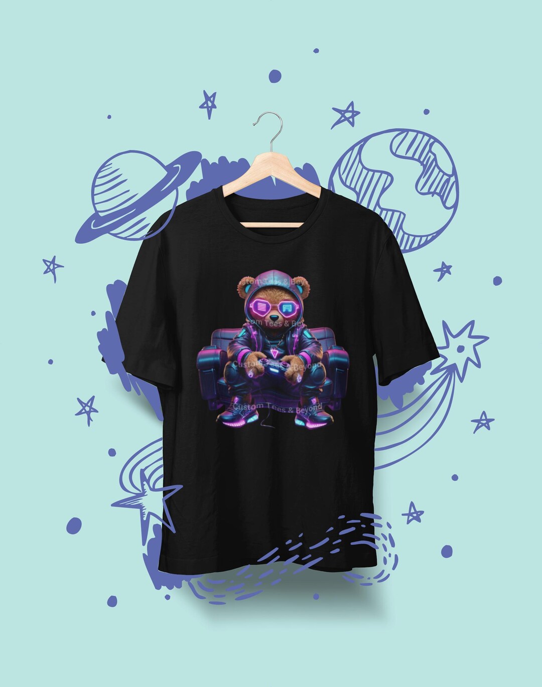 Graffiti Camo Hip Hop Teddy Bear, Trendy Teddy Bear, Digital Download ...