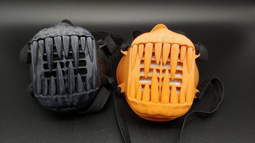 Fanged 3d-printed Air Filter Mask, Custom Colors - Etsy