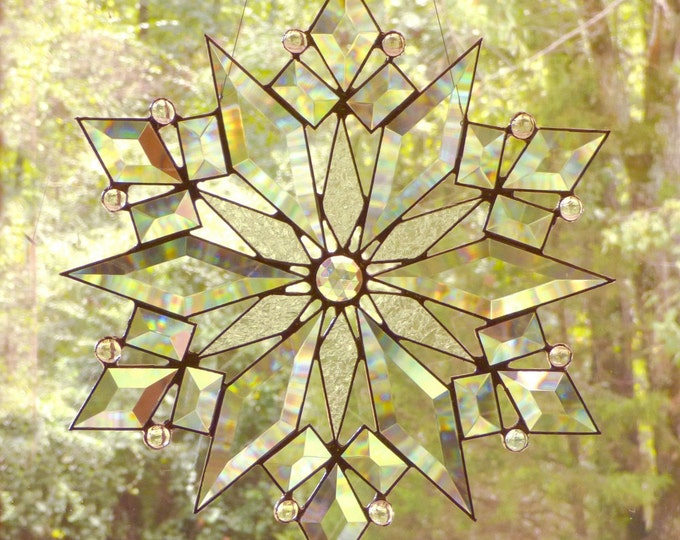 Stained Glass Star / Snowflake - the Stars of Today Clear Suncatcher ...