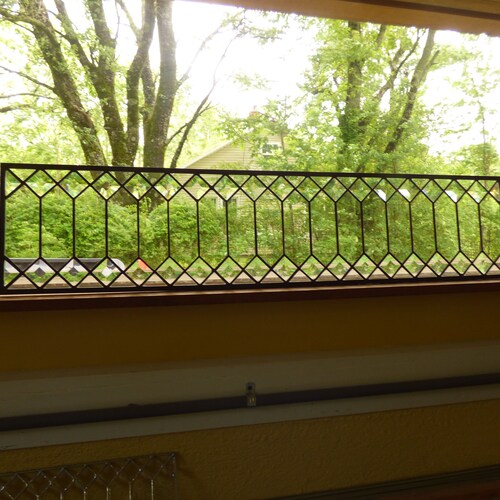 Custom Stained Glass Panel Trellis Transom - Etsy