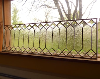 Custom Stained Glass Panel Trellis Transom 2 - Etsy