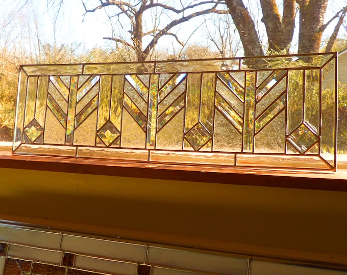 PRE-MADE and Ready to SHIP - Custom Stained Glass Transom - Wheat ...