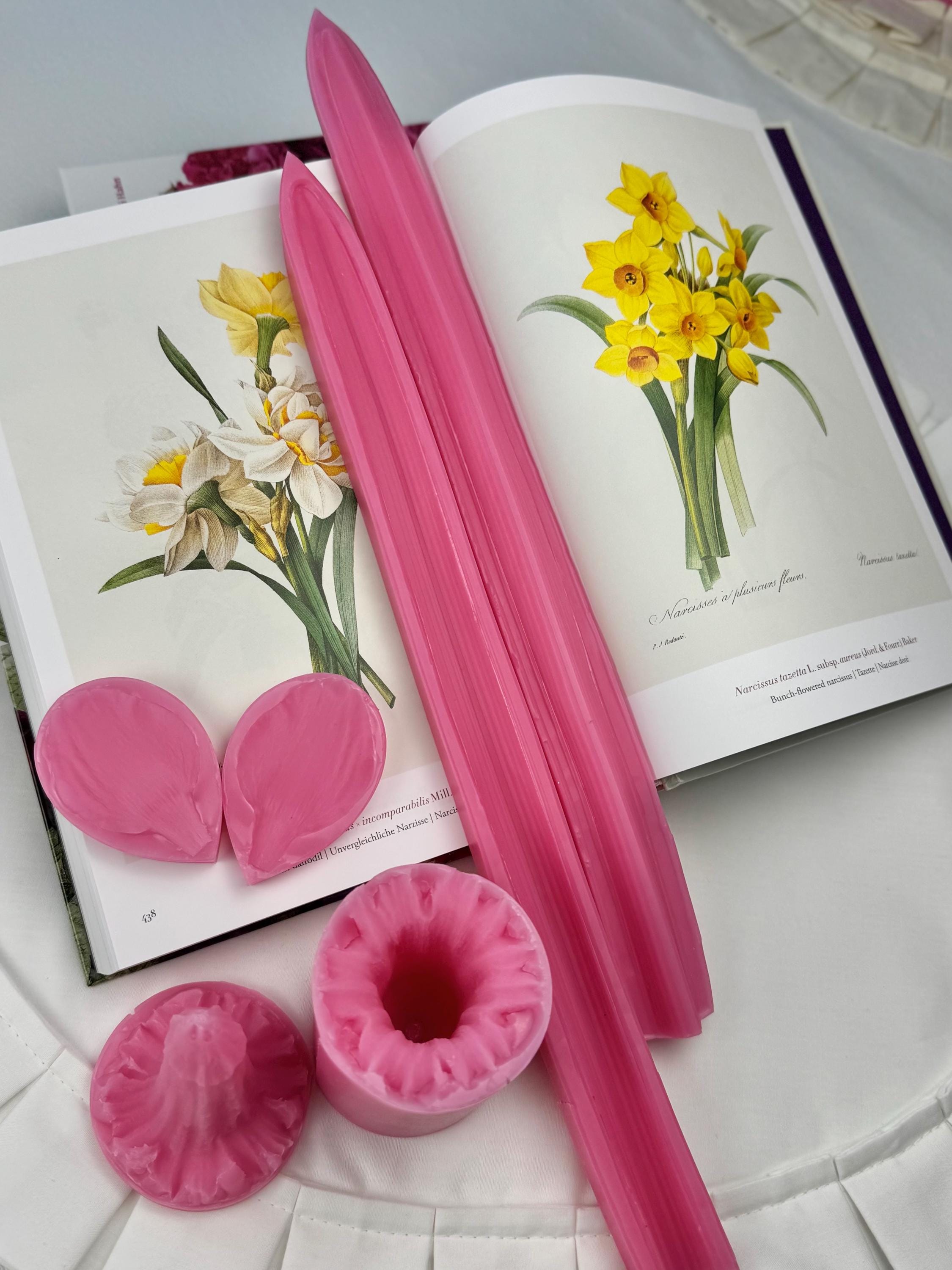 Daffodil Flower Veiner & Cutter Set – Silicone Tools for Petals ...