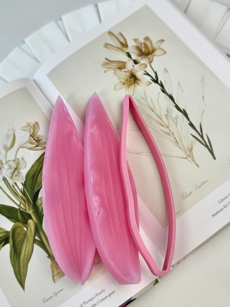 Large Lily Flower Silicone Mold Set: Sugar Paste, Polymer Clay ...