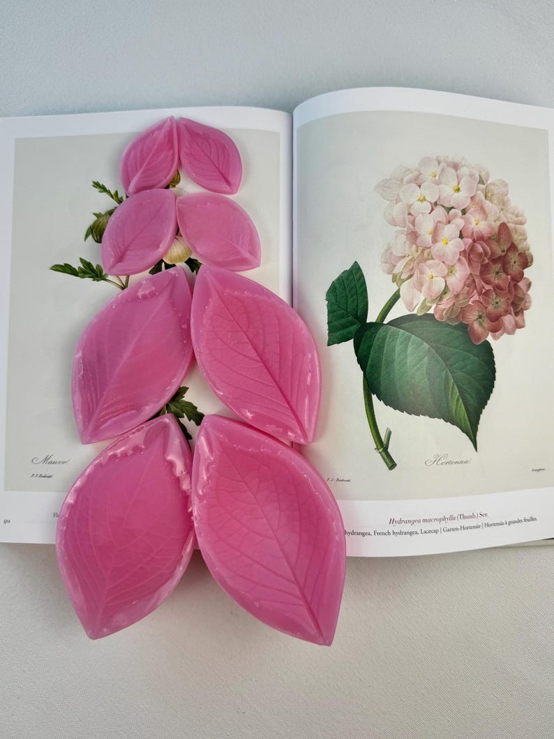 Hydrangea Silicone Veiner Set: Leaf & Petal Molds - Etsy
