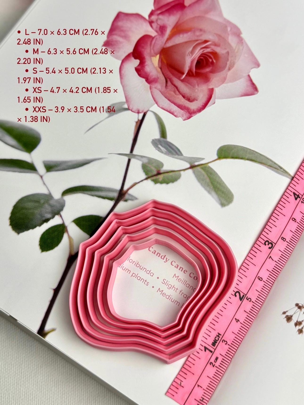Double-sided Rose Petal Veiner & Cutter Set – Flower Shaper Press for ...
