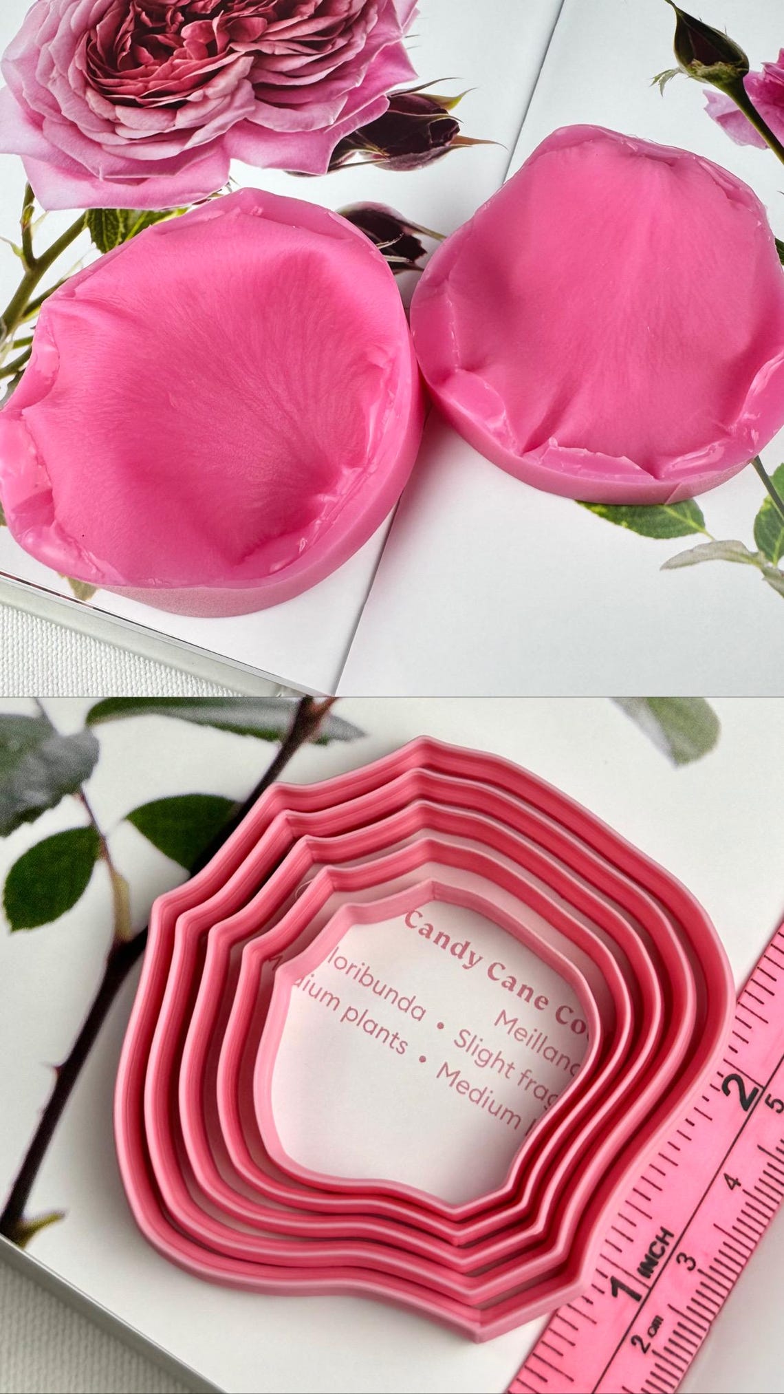 Double-sided Rose Petal Veiner & Cutter Set – Flower Shaper Press for ...