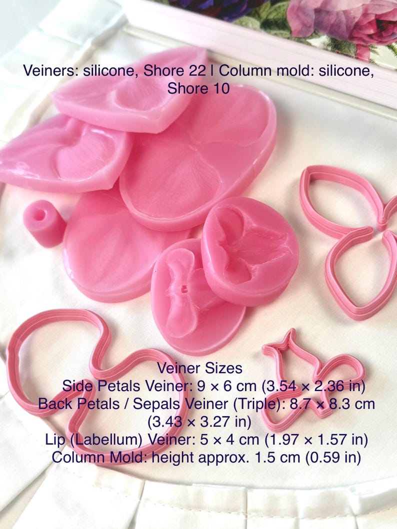 Phalaenopsis Orchid Veiner and Cutter Set – Double-sided Silicone for ...