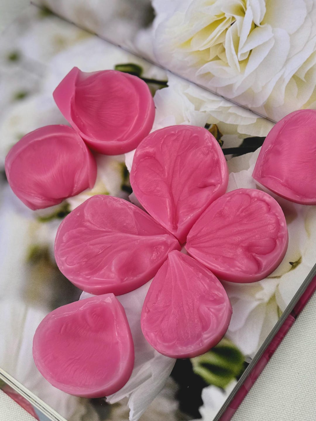 Ranunculus Flower Veiner & Cutter Set – Silicone, for Polymer Clay ...