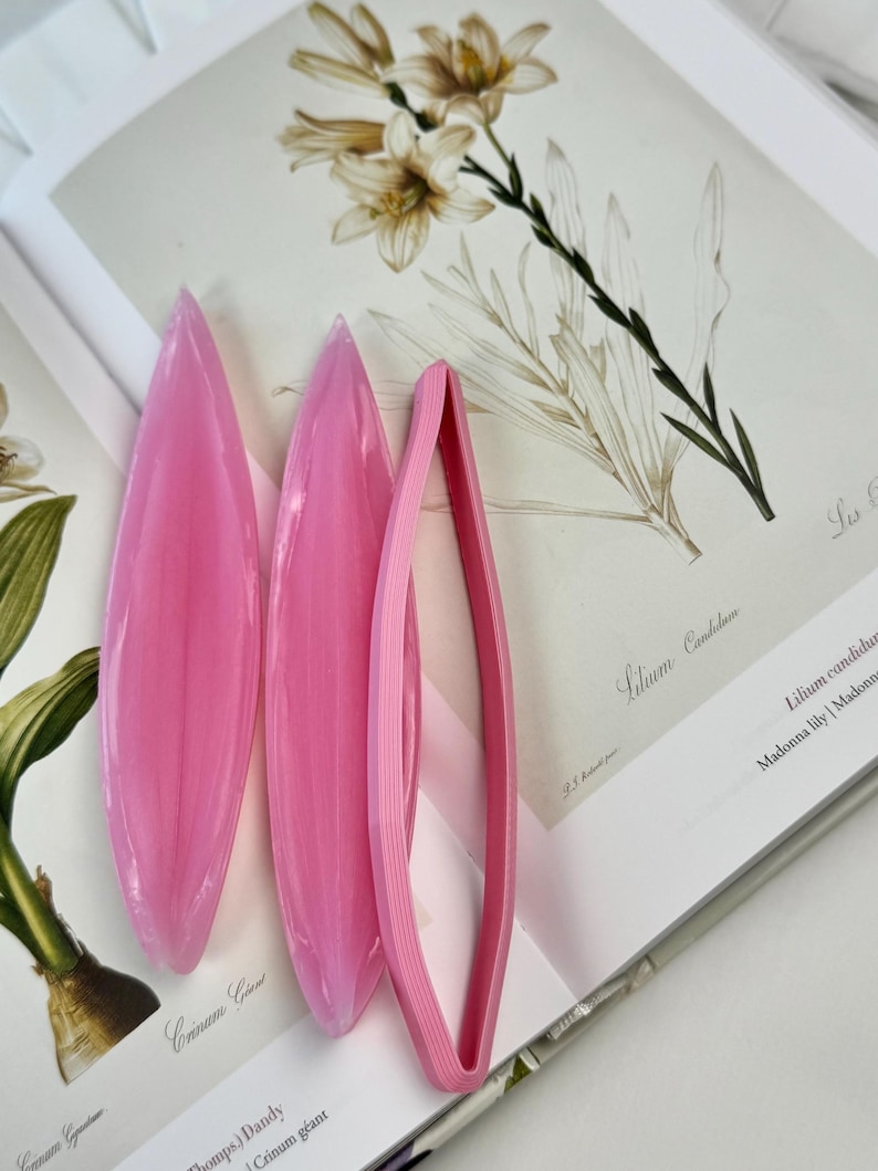 Large Lily Flower Silicone Mold Set: Sugar Paste, Polymer Clay ...