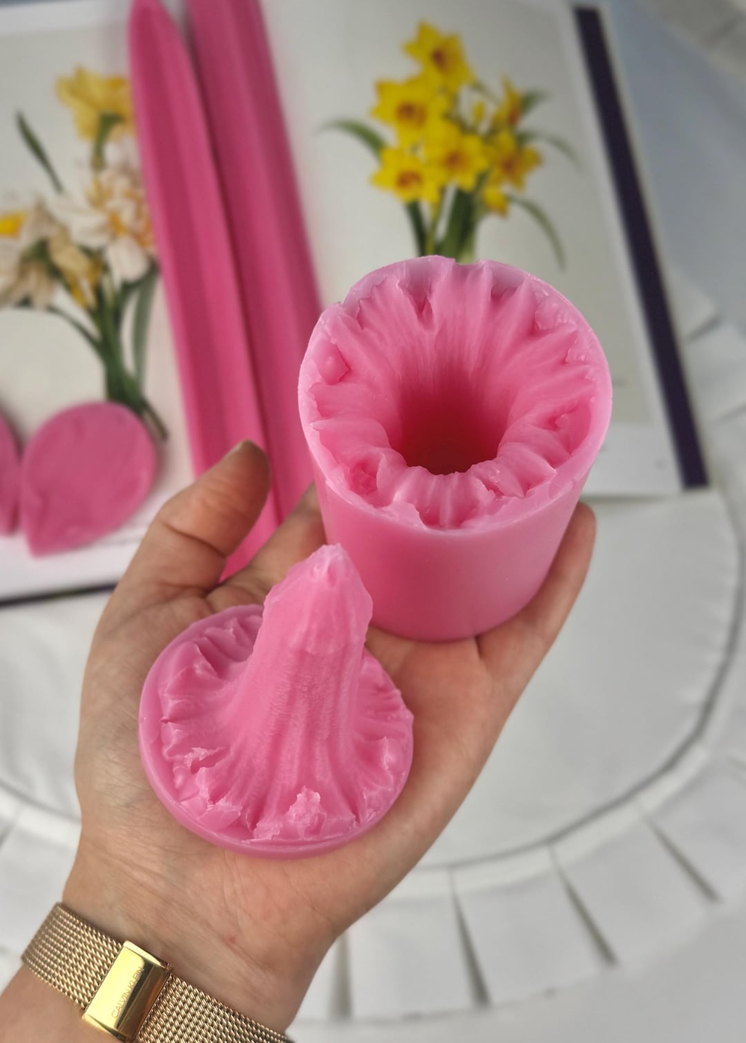 Daffodil Flower Veiner & Cutter Set – Silicone Tools for Petals ...