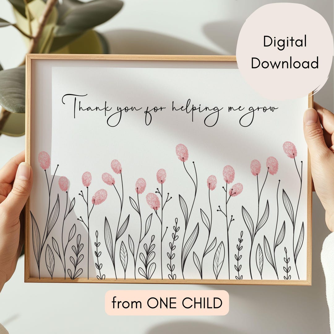 Teacher Appreciation Fingerprint Dandelion Craft From ONE CHILD ...