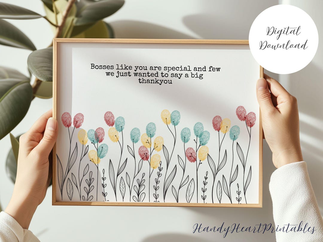 Fingerprint Thankyou Poem for Boss, Thankyou Gift From Employees ...