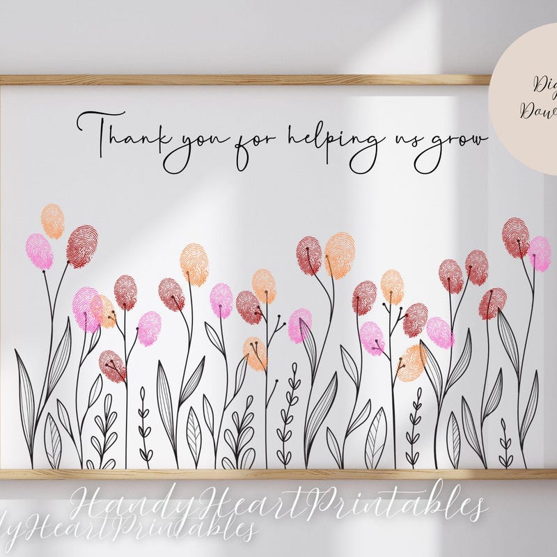 Fingerprint Flower - Etsy