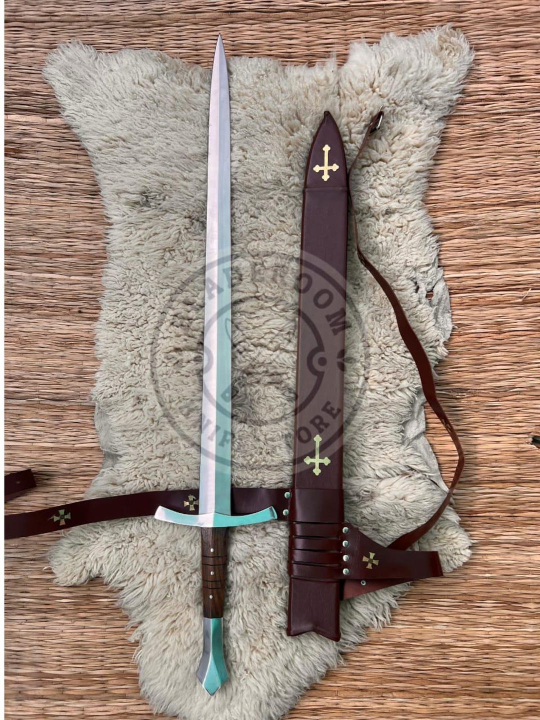 Handcrafted Medieval Style Sword With Sheath | Royal Look Display Blade ...