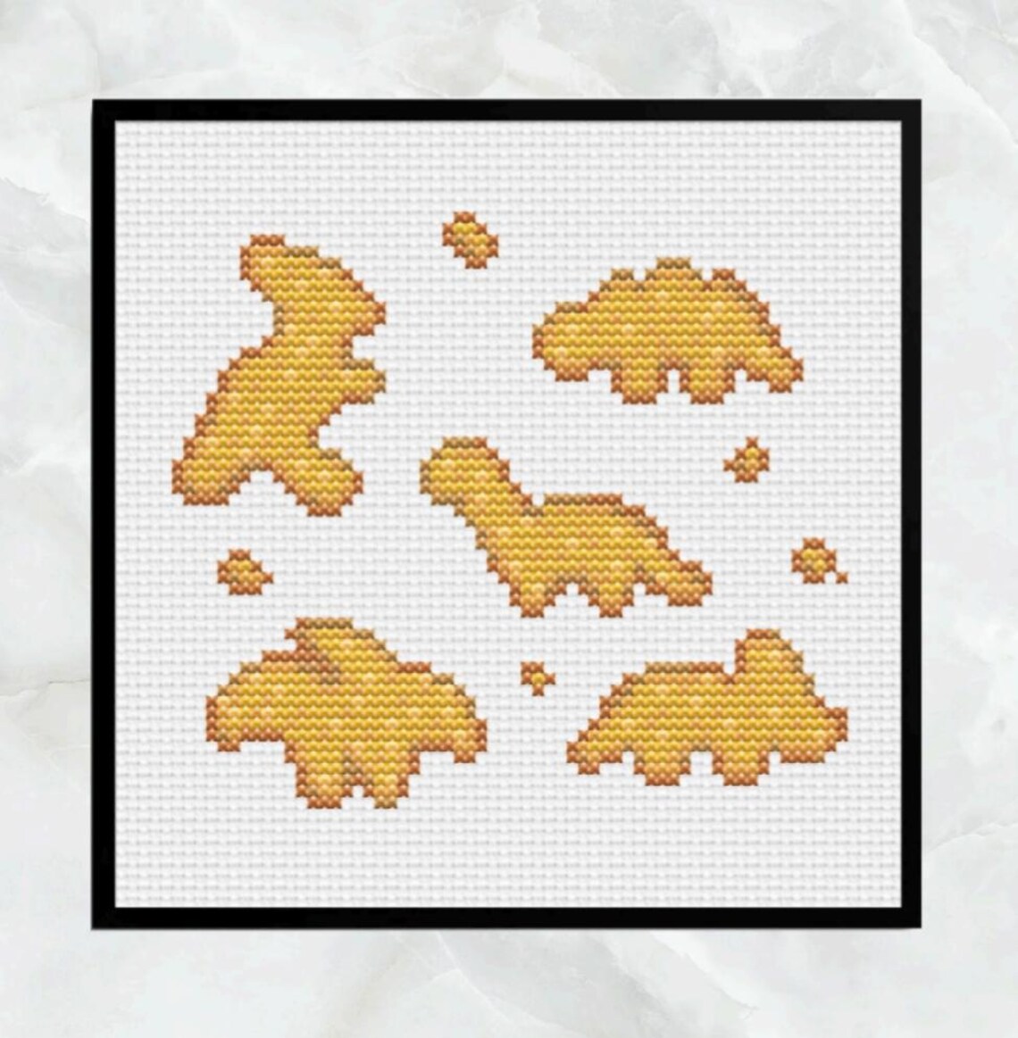 Dino Nugget Cross Stitch Pattern - Etsy