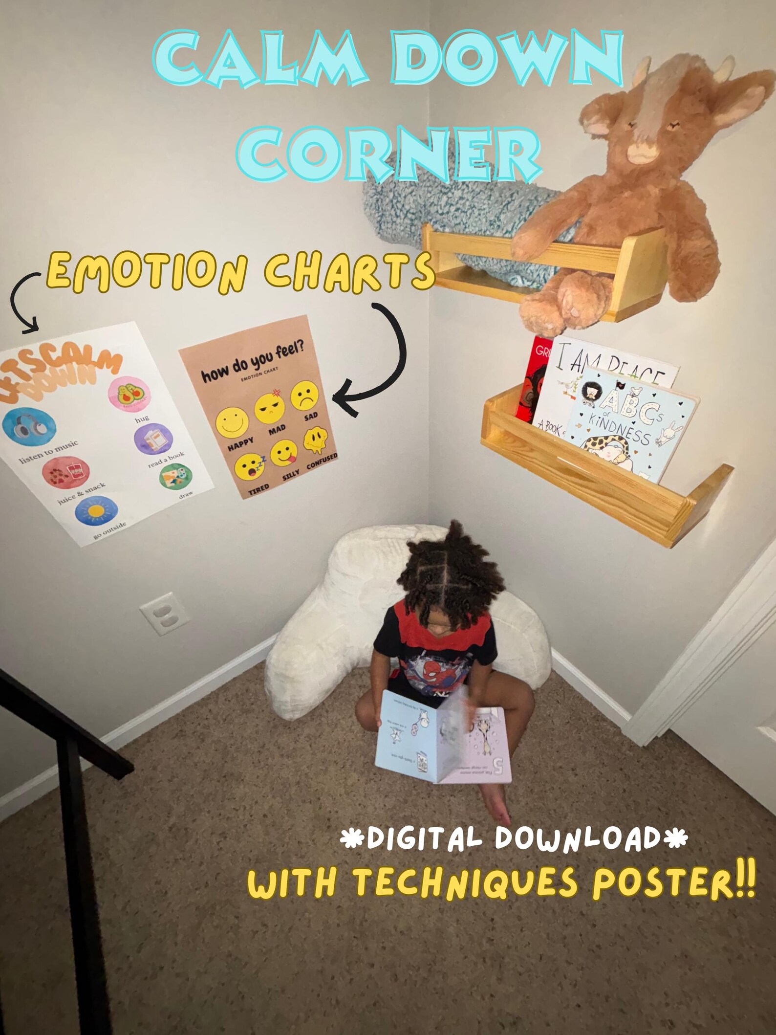 Calm Down Corner Emotion Chart & Calming Techniques Posters Set of Two ...