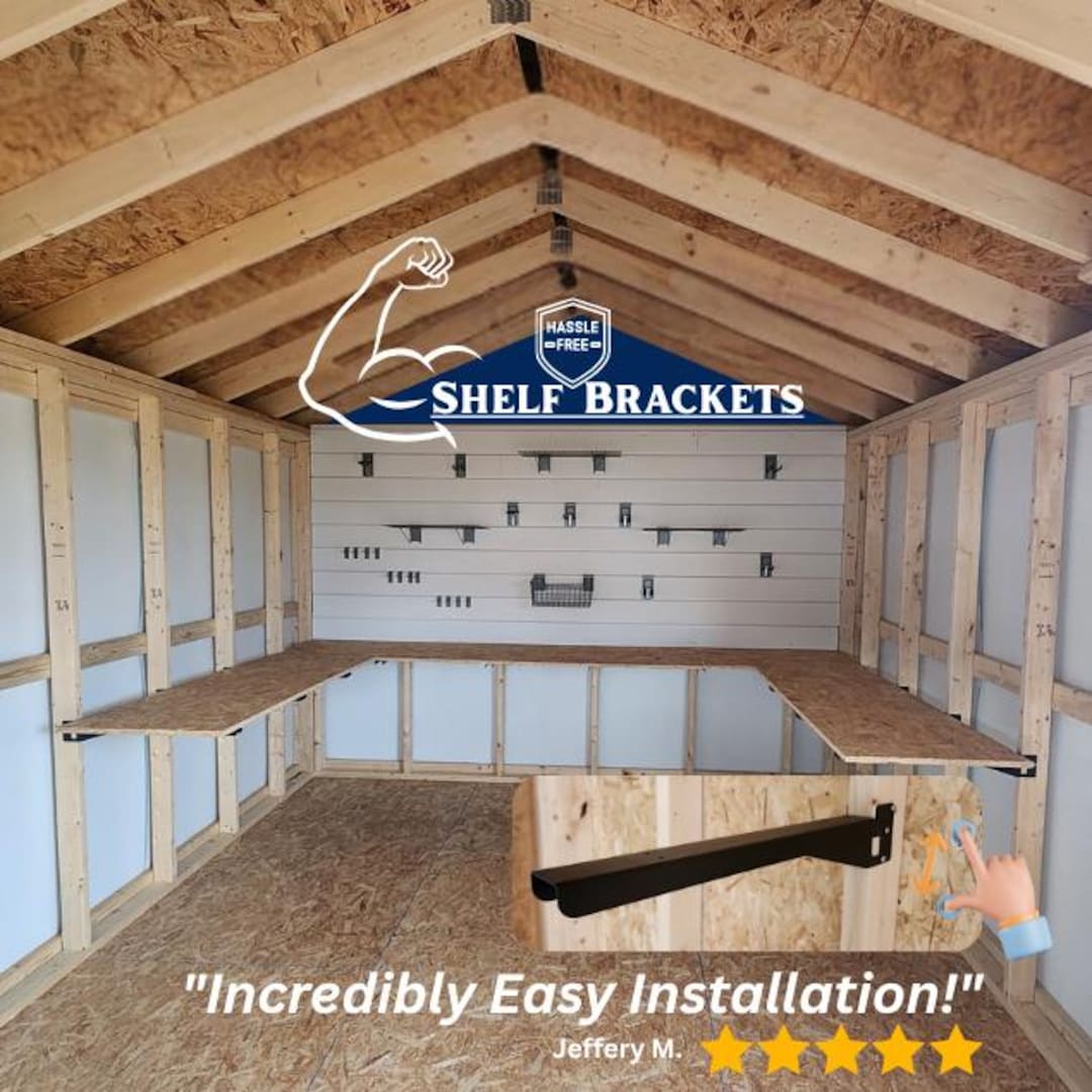 Heavy Duty Garage Shelving System: 12 Pack Rapid Shelf Brackets - Etsy