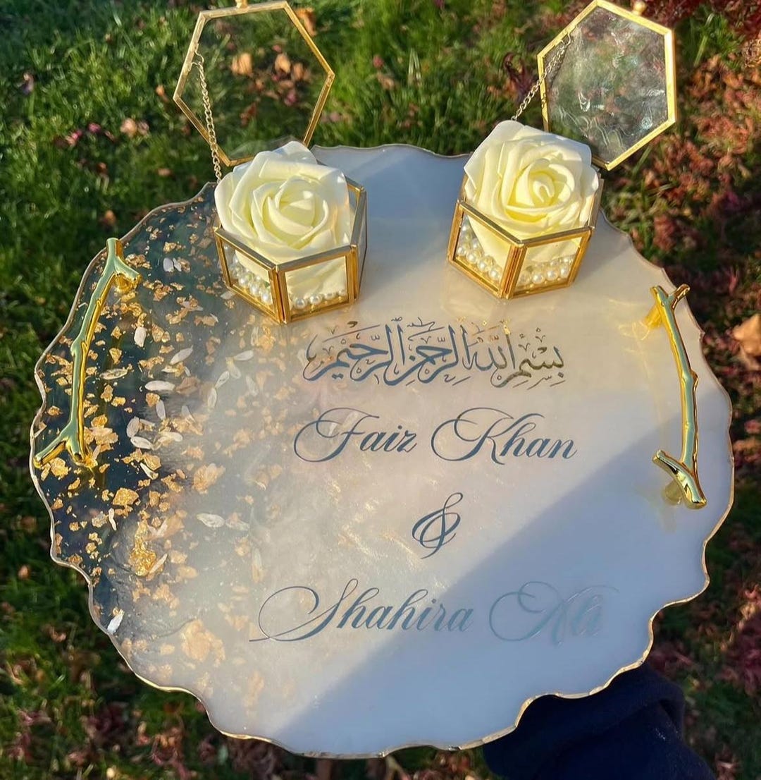 Custom Resin Ring Tray | Wedding Ring Tray | Engagement Ring Tray ...