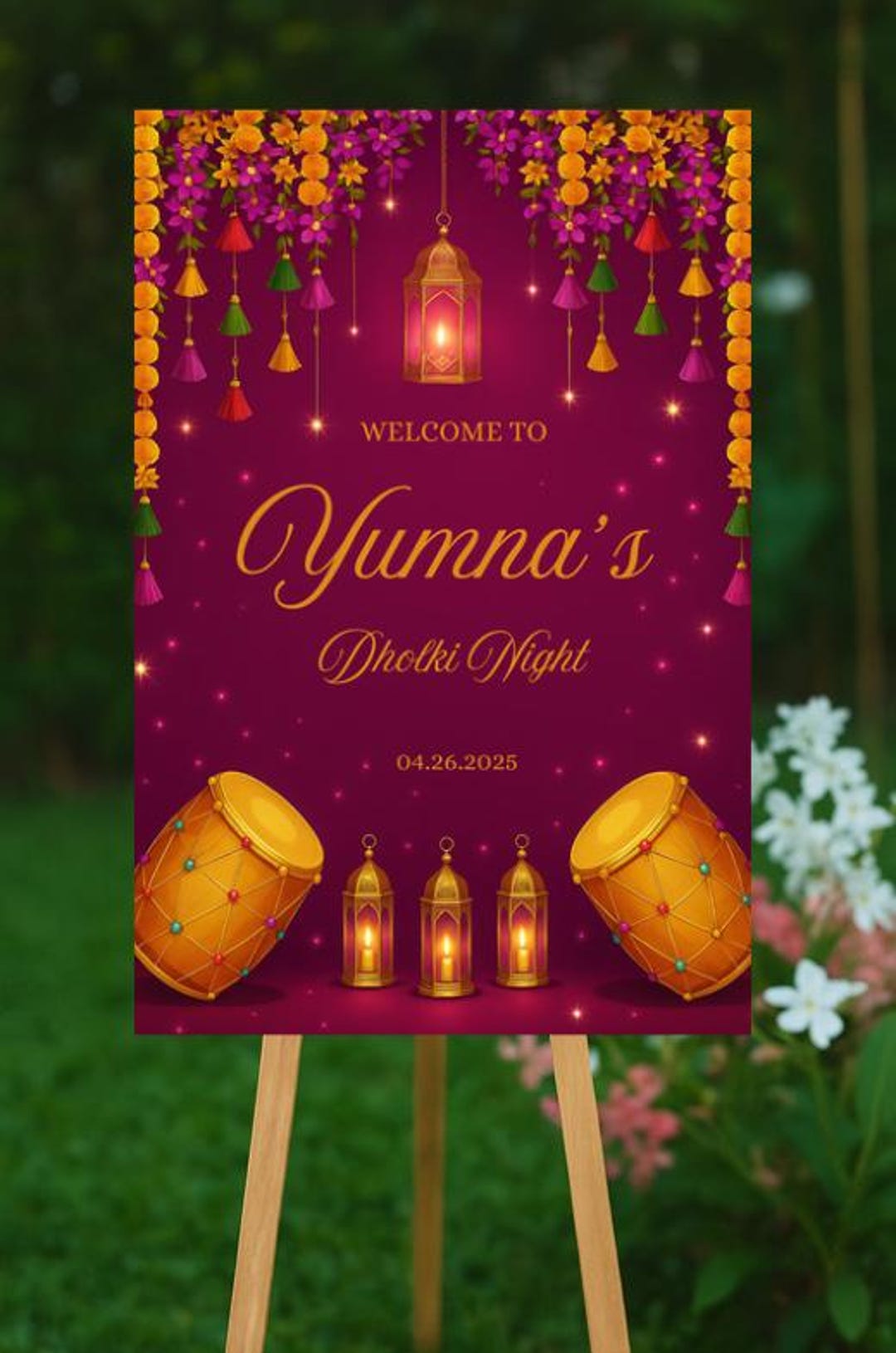 Dholki Welcome Sign as Dholki Decor, Dholki Sign & Dholki Decoration ...