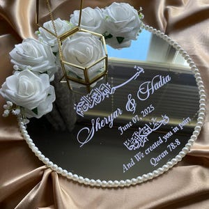 Custom Mirror Ring Tray | Wedding Ring Tray | Engagement Ring Tray ...