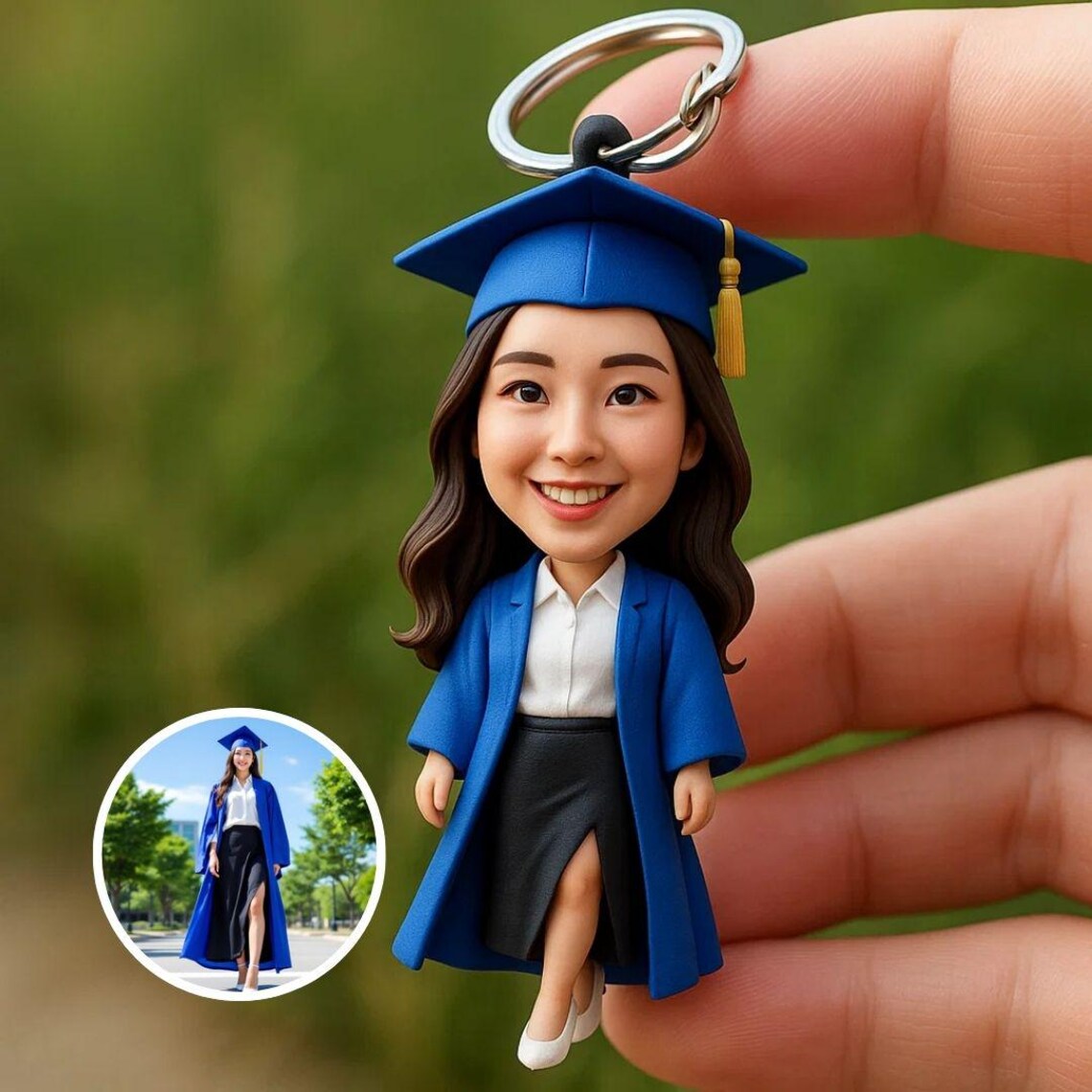 Custom Graduation 3D Keychain – Personalized Graduate Figurine From ...