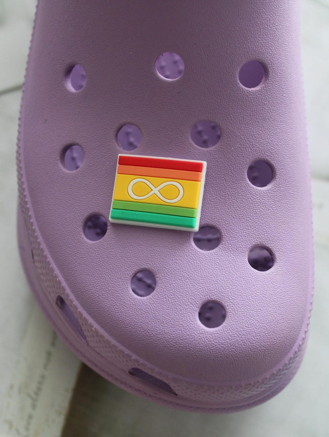 Autism Pride Flag Clog Charm | Infinity Symbol Rainbow Shoe Charm for ...
