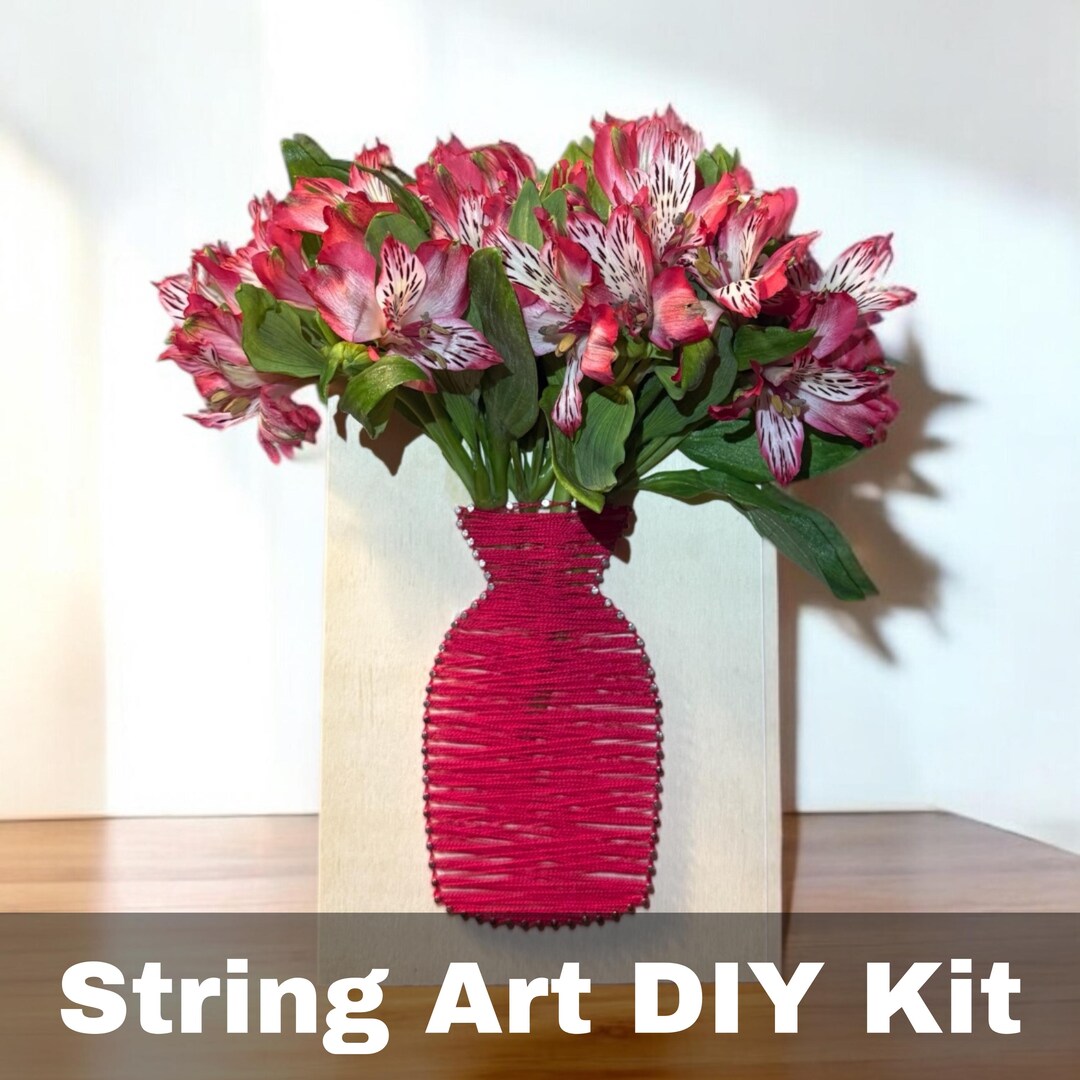 String Art DIY Kit Vase, Creative DIY Kit, DIY Wood Sign Craft Kit - Etsy