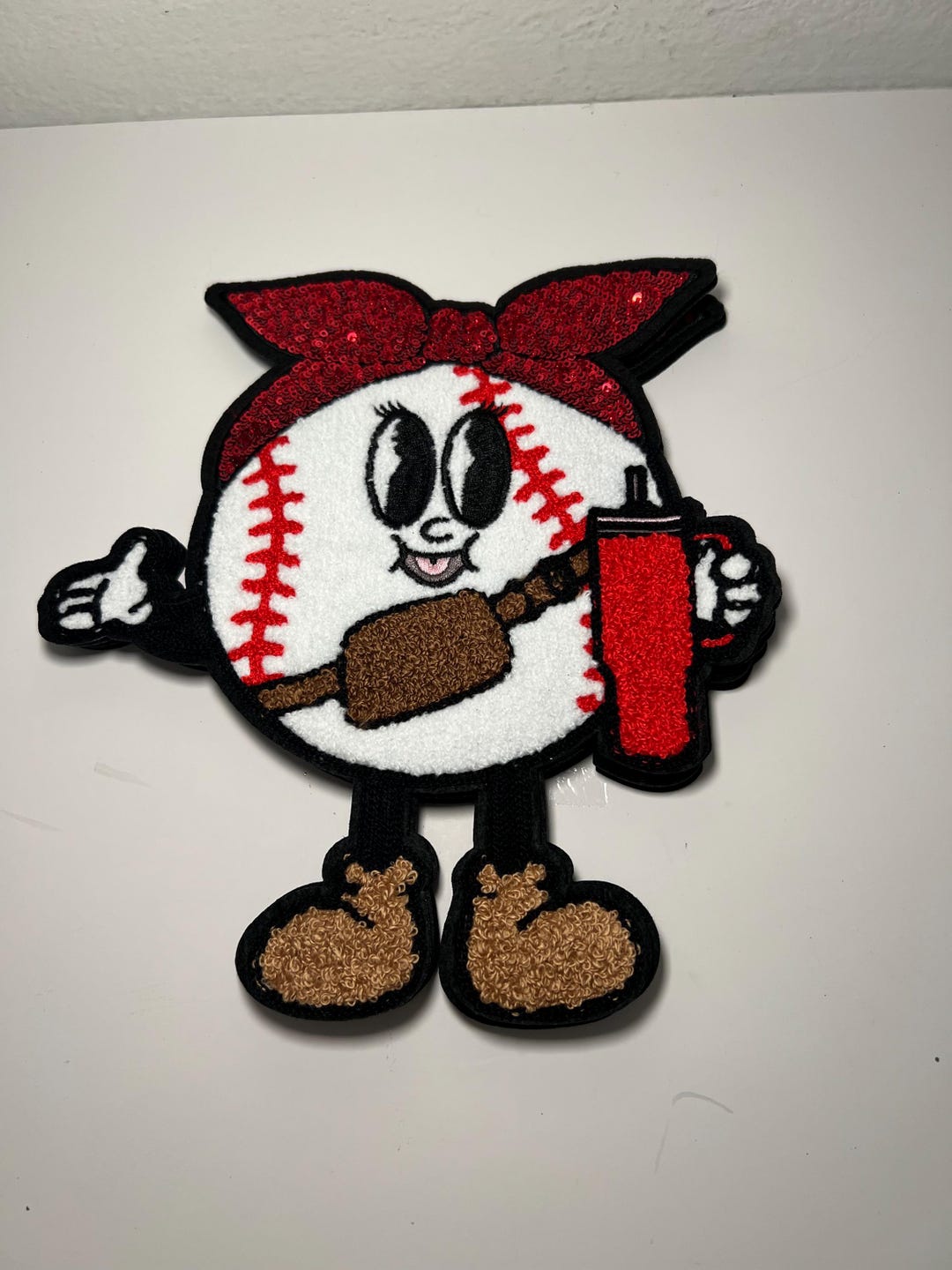 Softball Sequin Chanille Patch - Iron On - Etsy