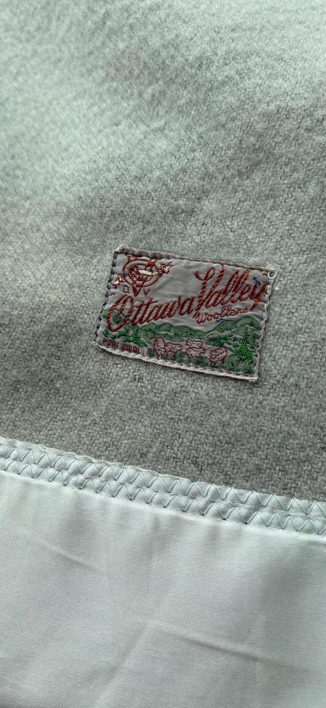 Vintage 1960's WOOL BLANKET Baby Blue TWIN "ottawa Valley" as Is - Etsy