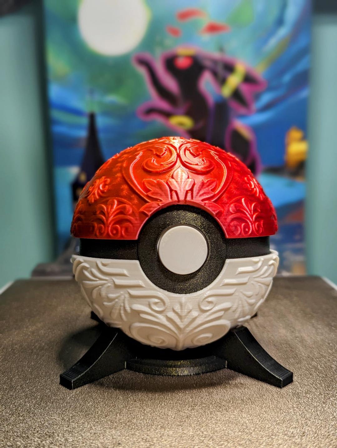 Ornamental Pokéball - Decorative Fantasy Ball With Display Stand - Etsy