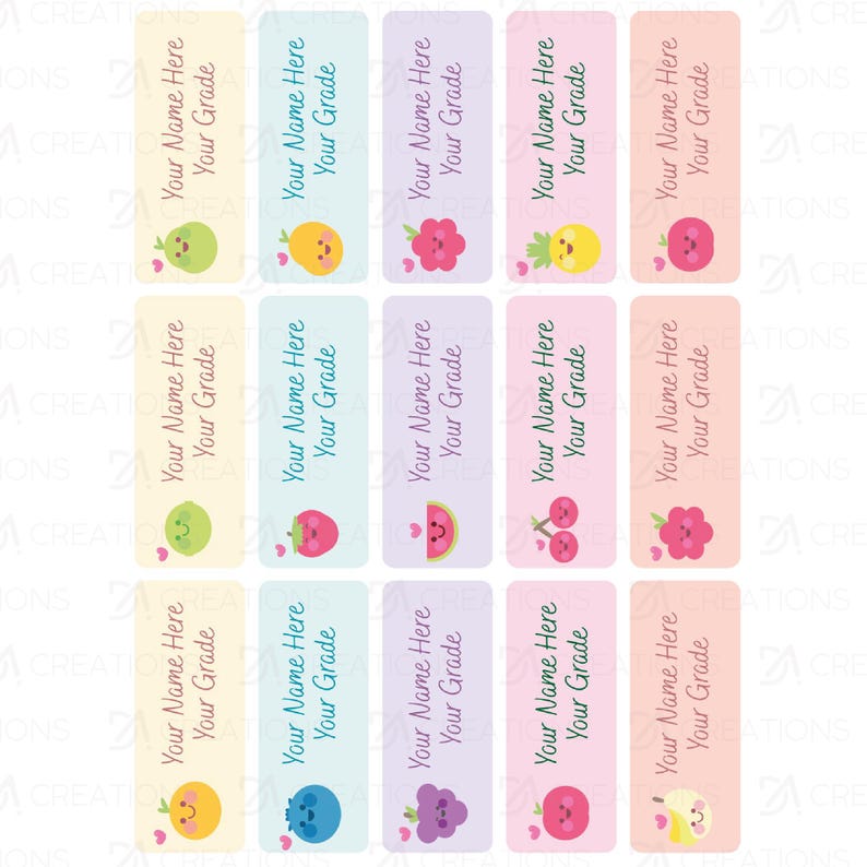 Editable School Supply Labels Name Tags for School Supplies School ...