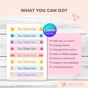 Editable School Supply Labels Name Tags for School Supplies School ...