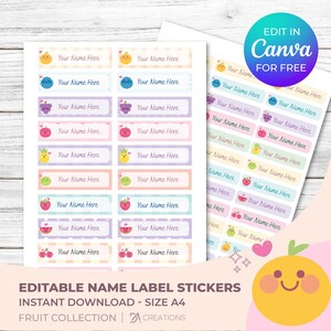 Editable School Supply Labels Name Tags for School Supplies School ...