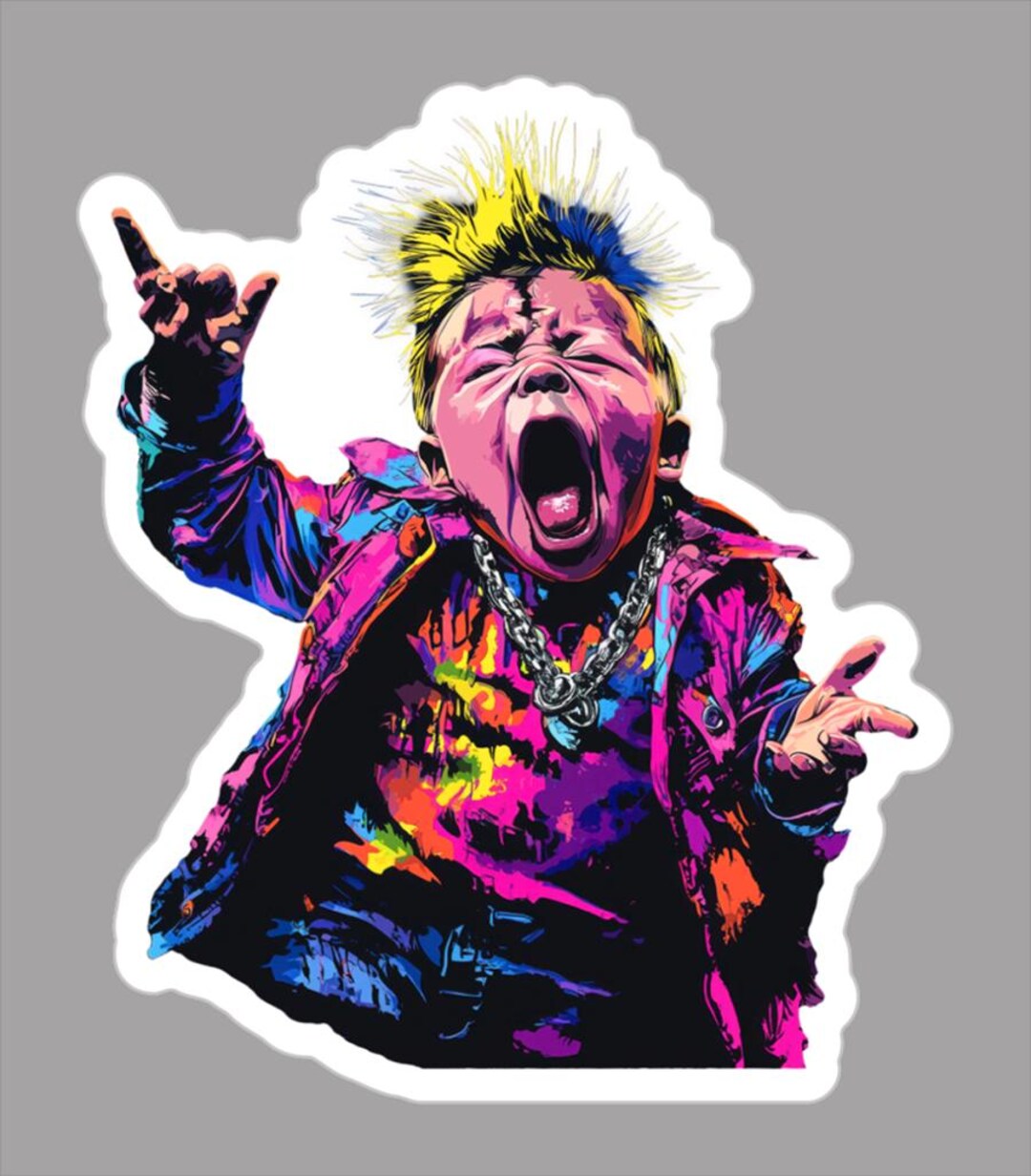 Lil' Punk Rocker Die-cut Vinyl Sticker - Etsy