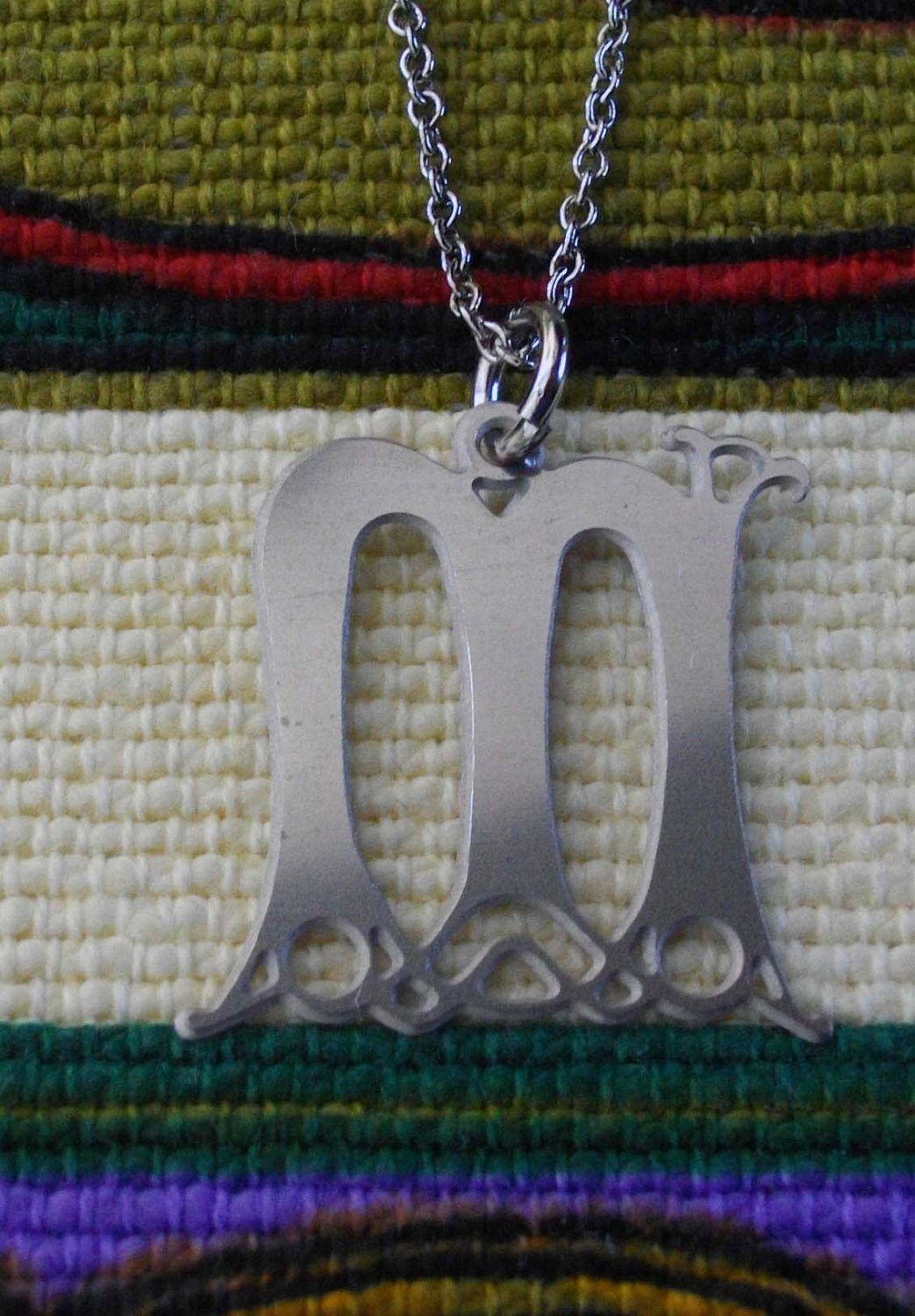 Celtic Letter M Initial Necklace Gospels of Lindisfarne - Etsy