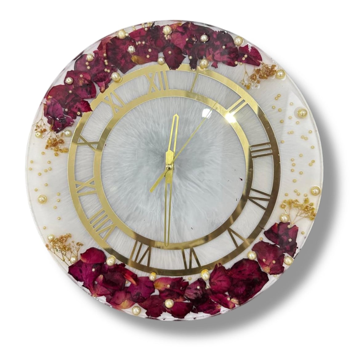 Handcrafted 14 Inches Resin Wall Clock | Unique Home Decor Gift ...