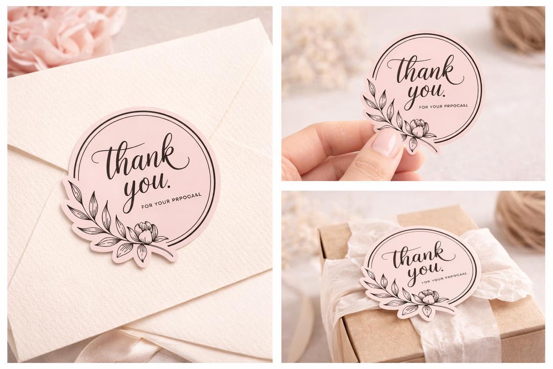 Thank You Stickers , Printable Sticker, Small Business, Packaging ...